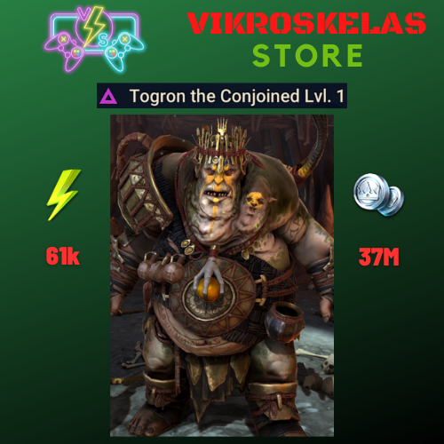 Starter acc with Togron : 61k energy / 37 mln coins / Mortu-Macaab ...