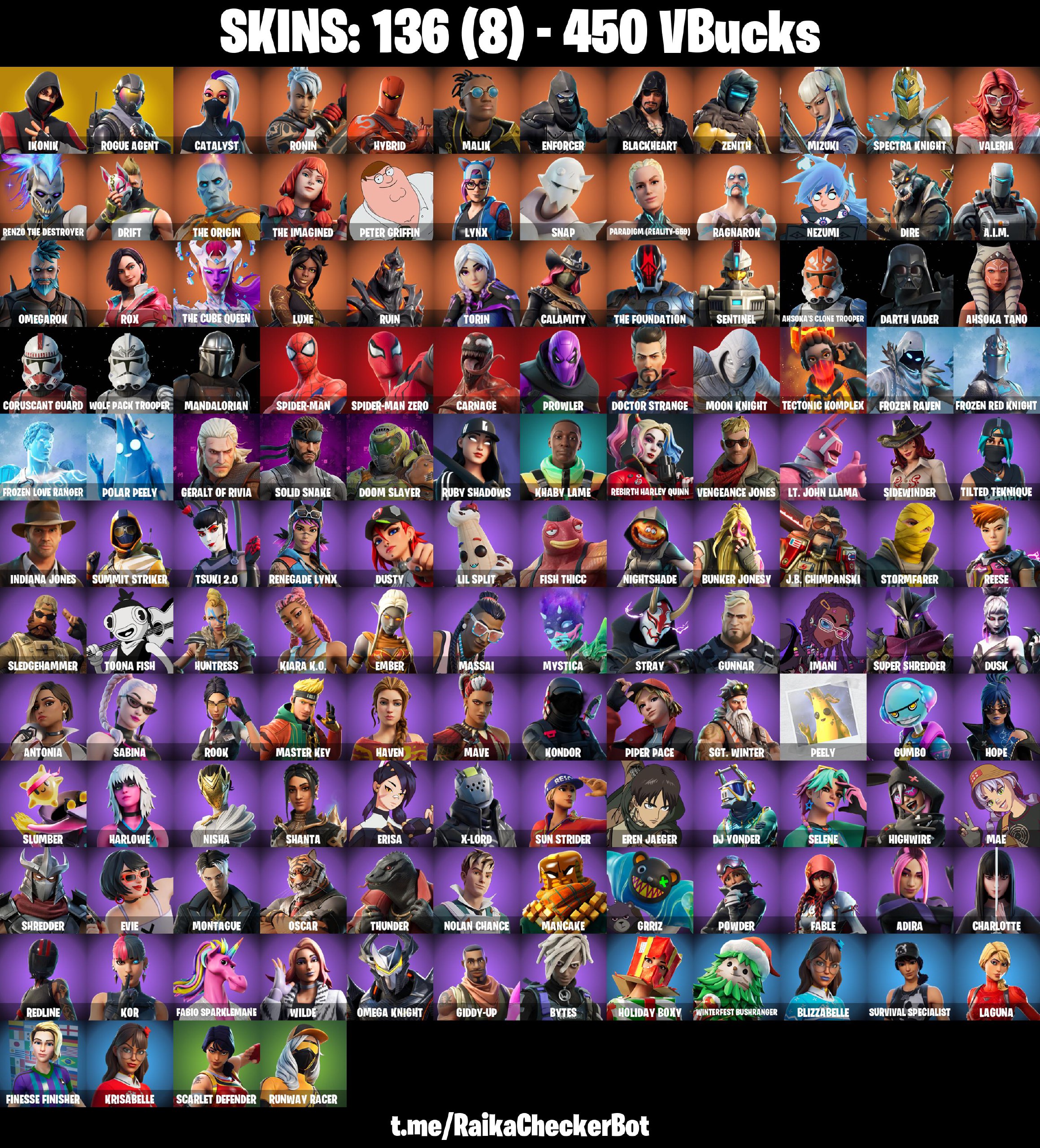 [PC/PSN] FA 136 skins IKONIK | SCENARIO | Rogue Agent | Ronin | Hybrid ...