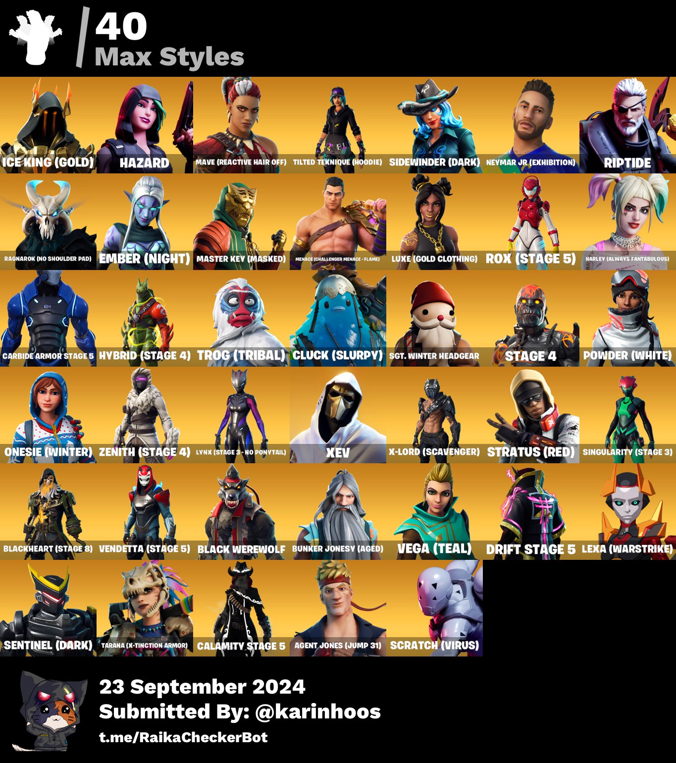 122 skins | OG STW | Havoc | Sub Commander | Trailblazer | Calamity | Peter Griffin | A.I.M ...