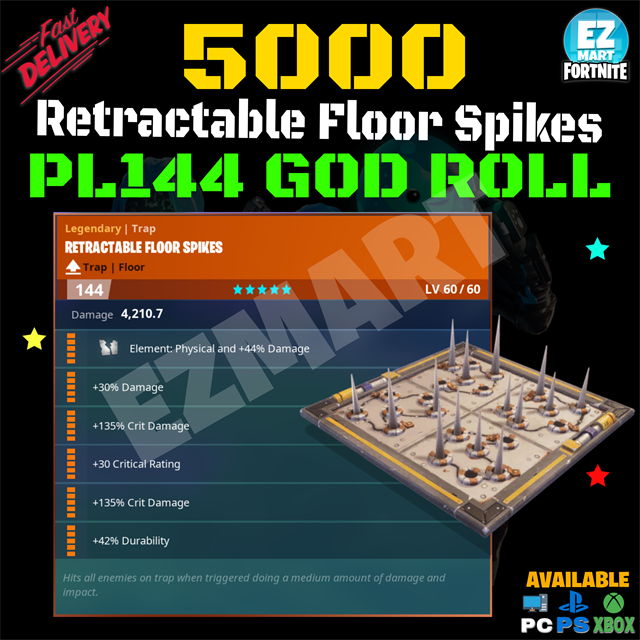 5,000x Retractable Floor PL144 Spikes Traps - [PC|PS4/PS5|Xbox One ...