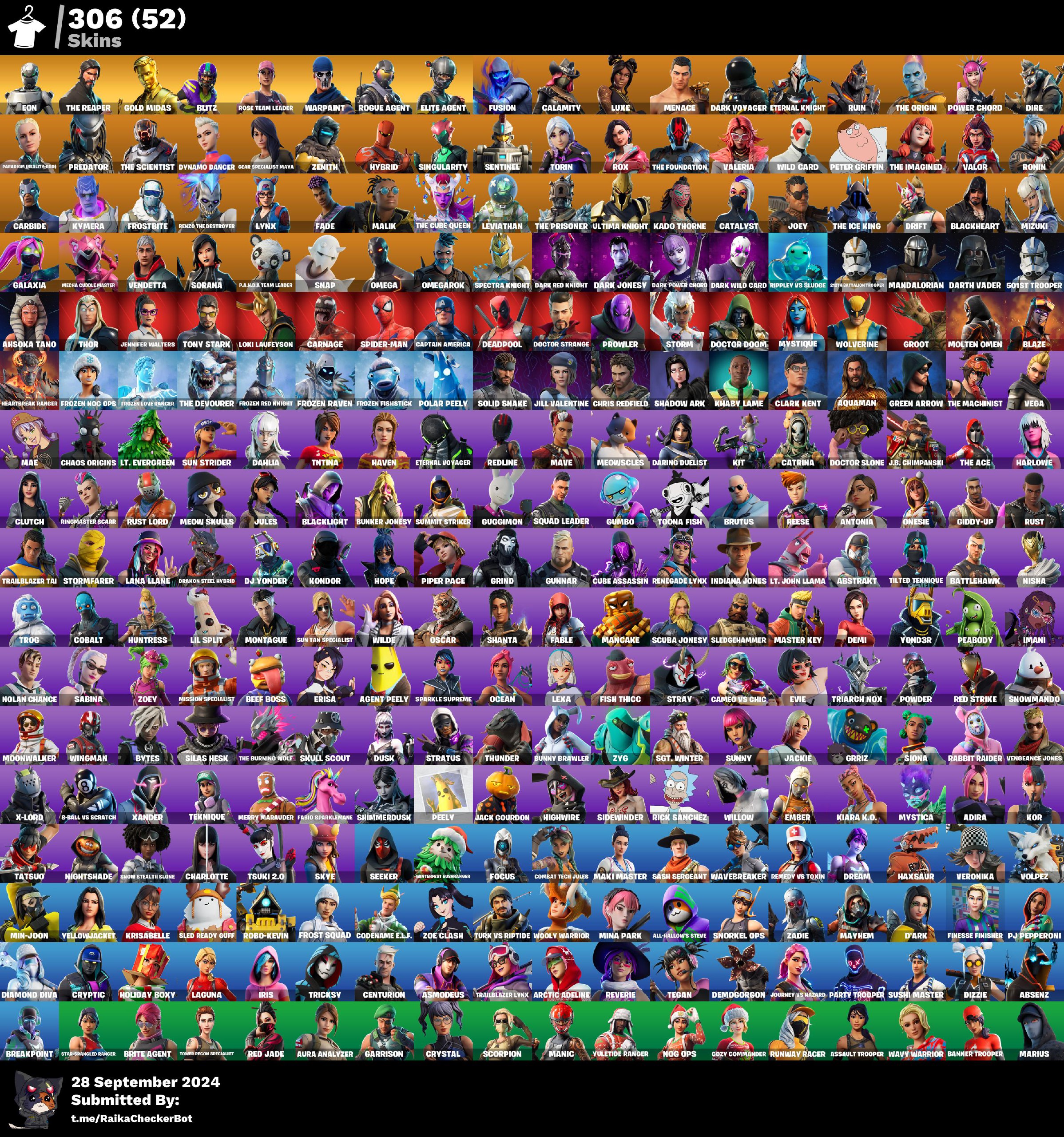 [PC] 306 skins | OG STW | Eon | The Reaper | Gold Midas |Elite Agent ...