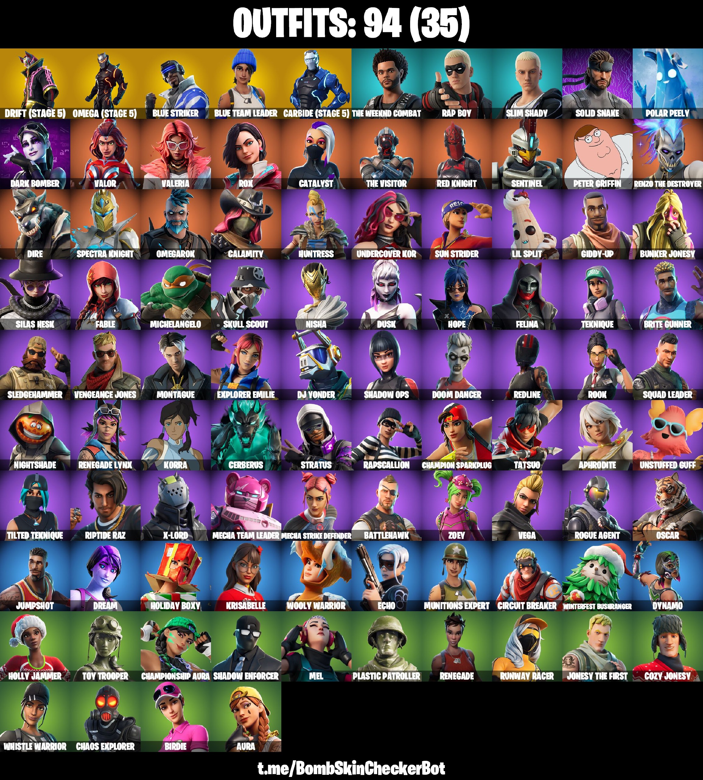 PC,NINTENDO / 94 Skins / OMEGA(STAGE 5) / CARBIDE(STAGE 5) / BLUE TEAM ...