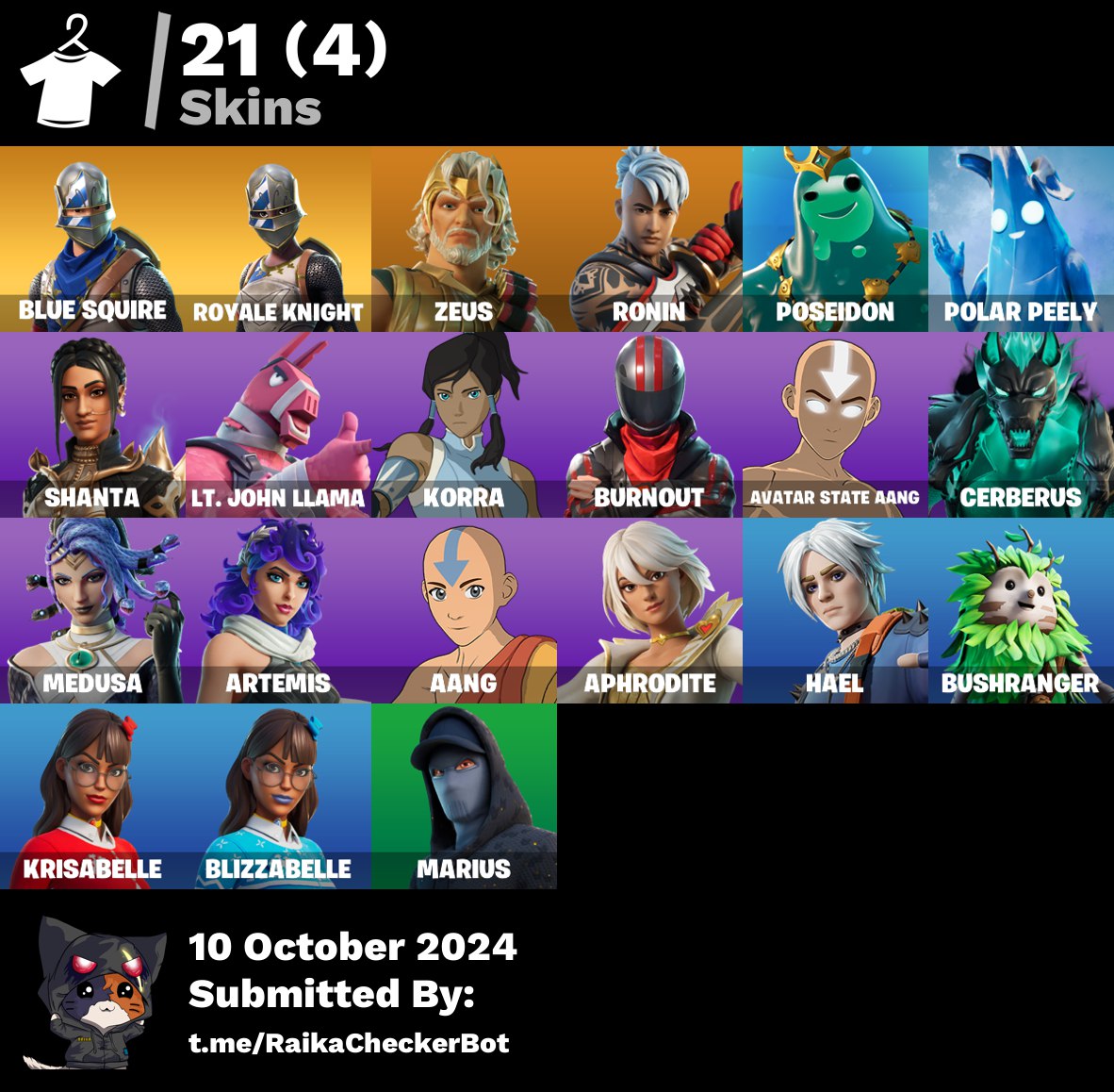 21 SKINS, BLUE SQUIRE, ROYALE KNIGHT - iGV