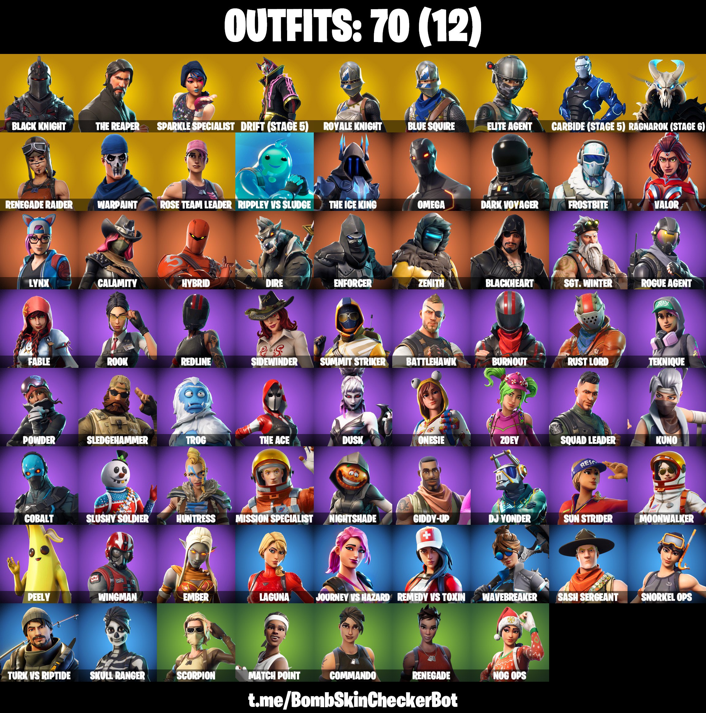 FORTNITE ACCOUNT RANDOM 40-150 skins FA RENEGADE RAIDER AND BLACK ...