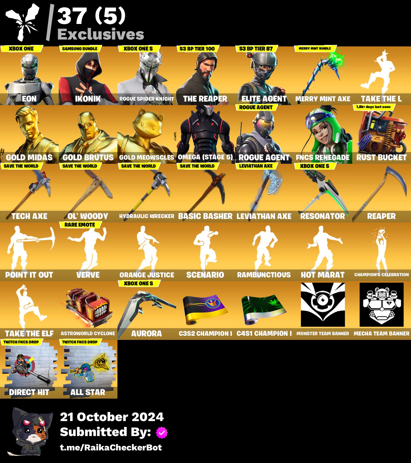 BUY OG FORTNITE STACKED ACCOUNT FOR PSN PC XBOX NINTENDO RARE SKINS FN ...