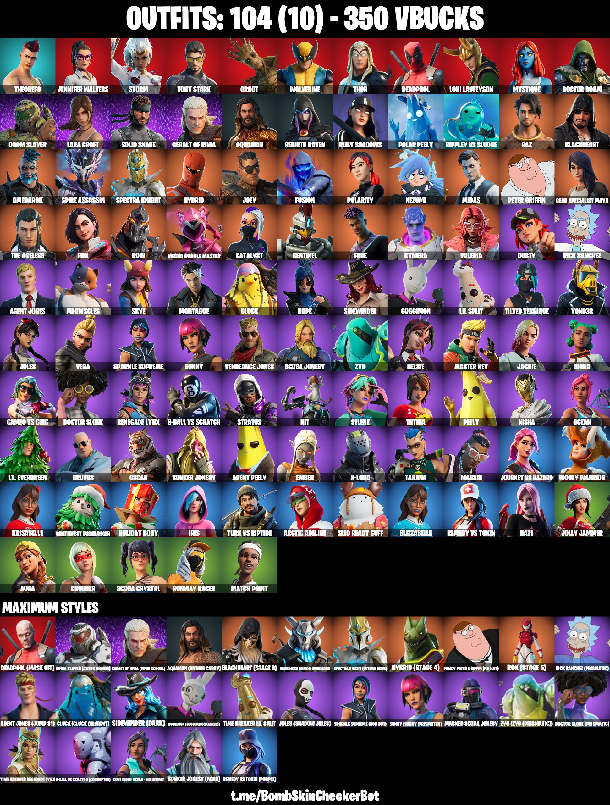 [PC|XBOX|NINTENDO] 104 Skins | Rage | Reaper Axe | Star Wand | Tony ...