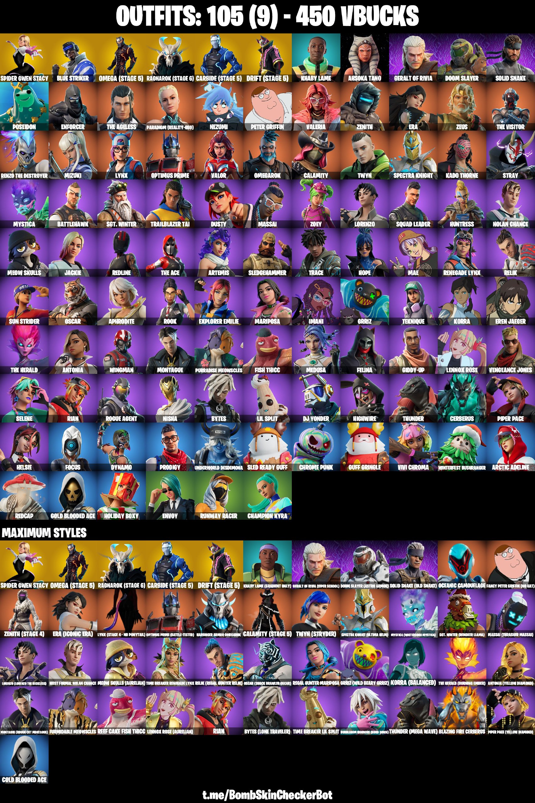 [PC|XBOX|NINTENDO] 105 Skins | Omega (Stage 5) | Spidergwen (Stacy ...