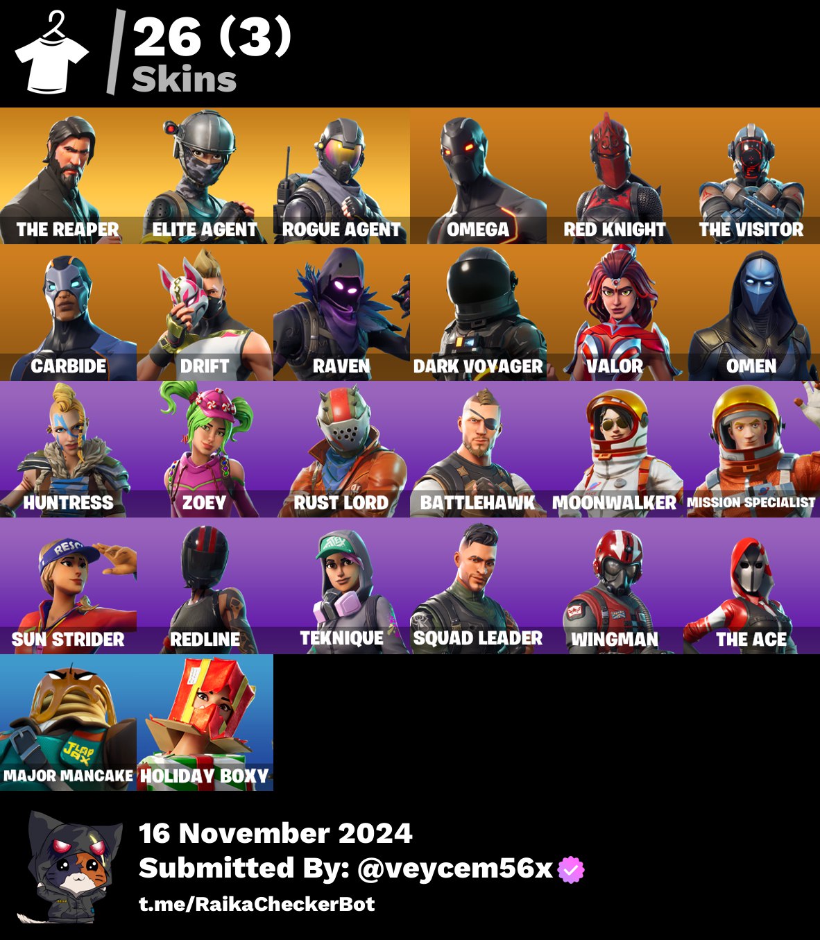 【PC-PSN-XBOX】 OG MAIL-26 skins | The Reaper | Elite Agent | Take The L ...