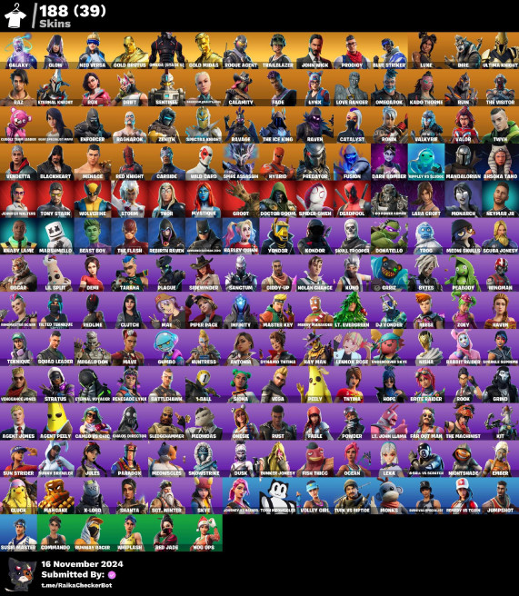 188 skins | Galaxy | Glow | Neo Versa | Gold Brutus | Omega (stage 5 ...