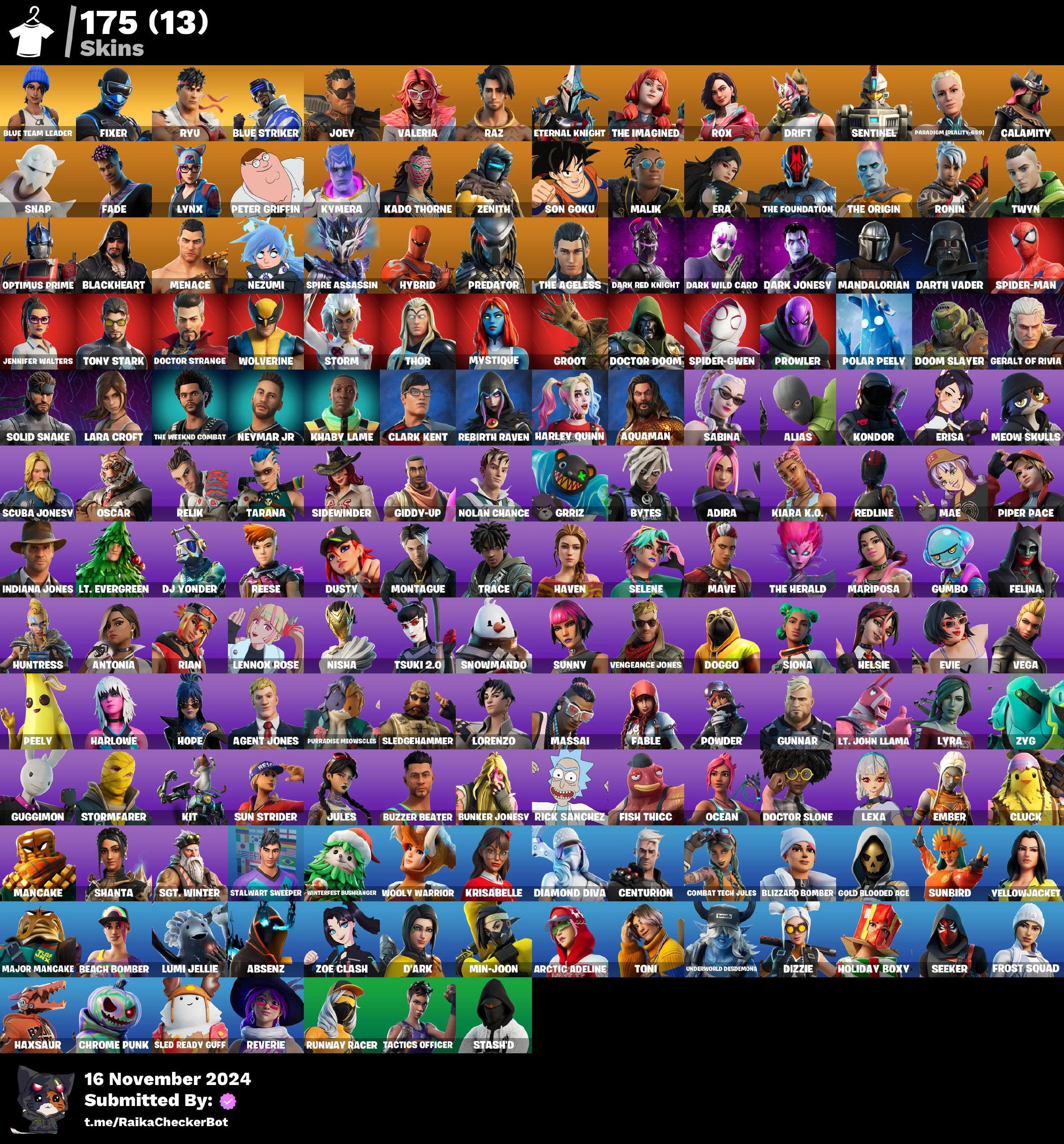 175 skins | Blue Team Leader | Fixer | Ryu | Blue Striker | Joey ...