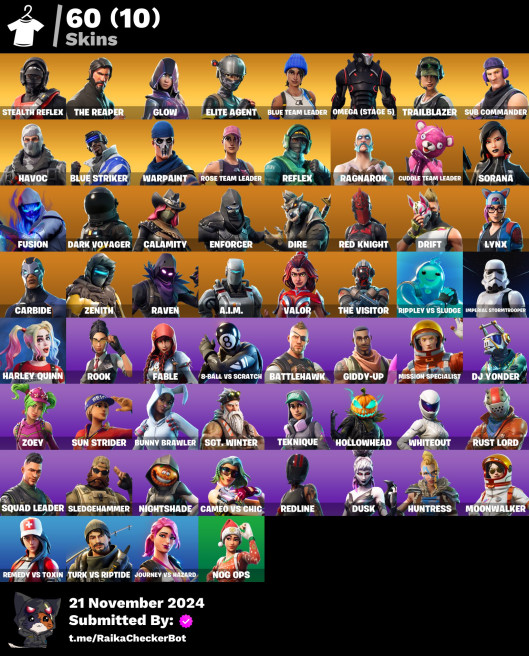 [PC/PSN/NINTENDO/XBOX] 60 skins · Stealth Reflex | The Reaper | Elite ...
