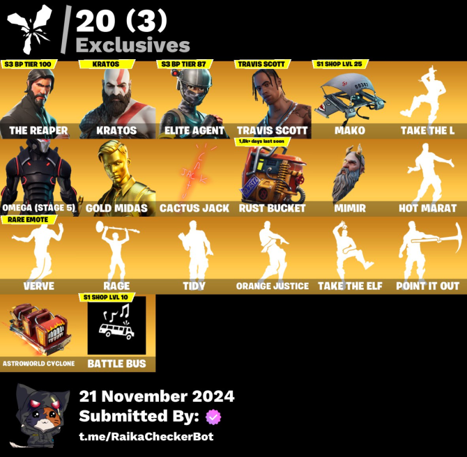 87 skins | The Reaper | Kratos | Elite Agent | Travis Scott | Mako ...