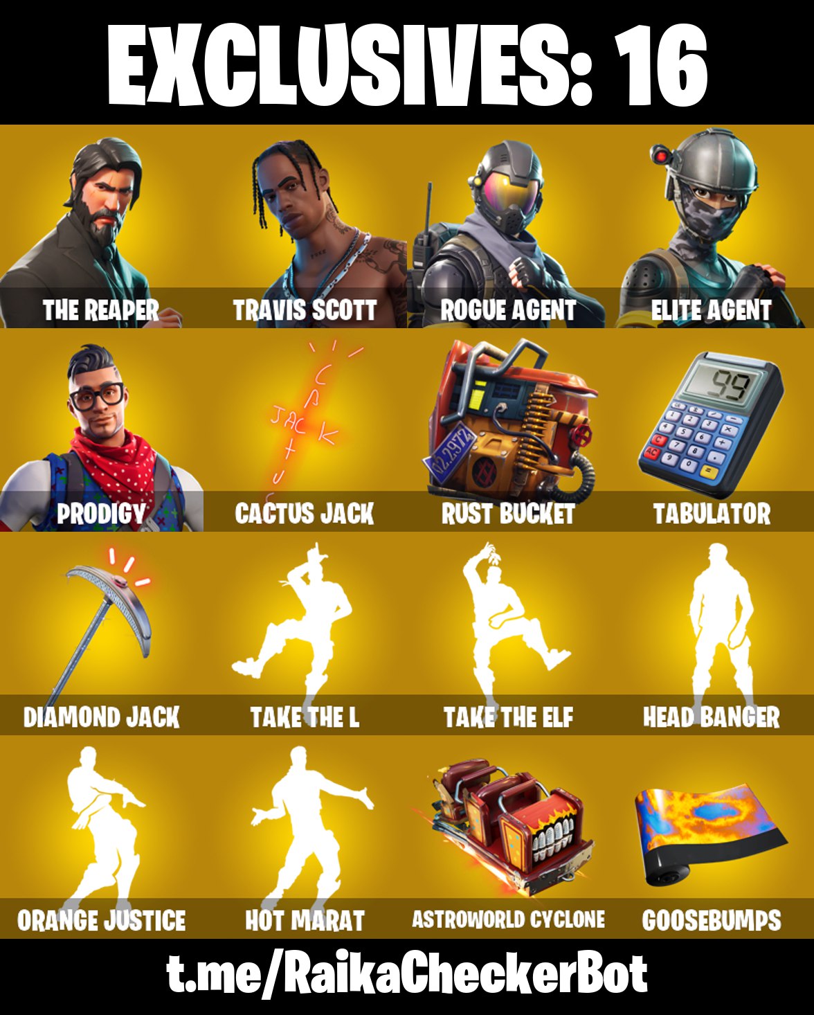 PC-XBOX] Travis Scott / The Reaper 100% Fortnite account Randomly /Fast ...
