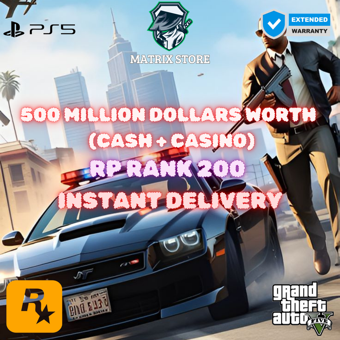 【PS5】RP/LEVEL 200 ~ 500 Million Dollars Total (200mill Cash +300mill ...