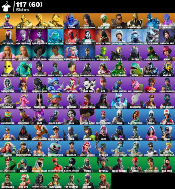 Full Access | 117 skins | Wonder | Merry Mint Axe | Gold Brutus | Gold ...