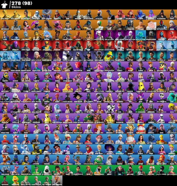 Full Access | 278 skins | Gold Midas | Leviathan Axe | Major Glory ...