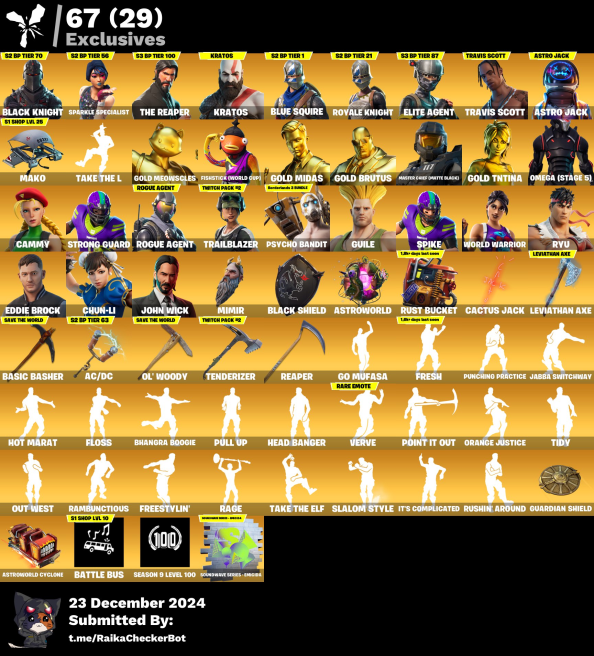 515 skins | Black Knight | Sparkle Specialist | The Reaper | Travis ...
