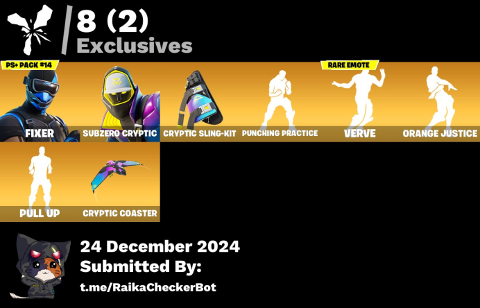 250 skins | Fixer | Subzero Cryptic | The Ageless | Cuddle Team Leader ...