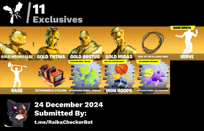 113 skins | Gold Meowscles | Gold TNTina | Gold Brutus | Gold Midas ...