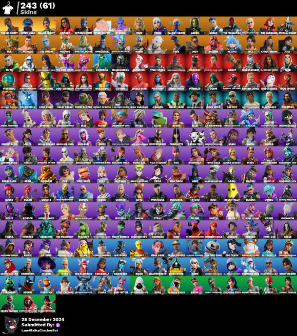 243 skins | Travis Scott | Astro Jack | Major Glory | Joltara | Optimus ...