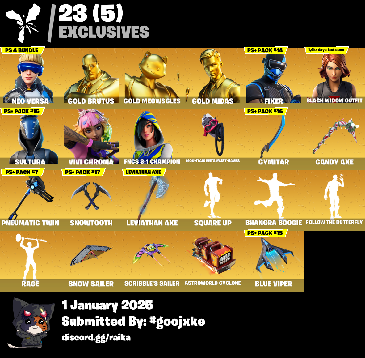 [PC] 223 SKINS | NEO VERSA | GOLD BRUTUS | GOLD MEOWSCLES | GOLD MIDAS ...