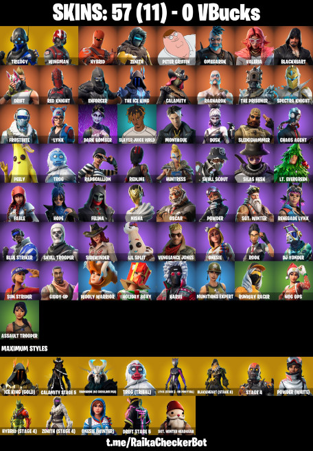 (PC/XBOX) 57 SKINS: DARK BOMBER / BLUE STRIKER / DRIFT / LYNX / PEELY ...