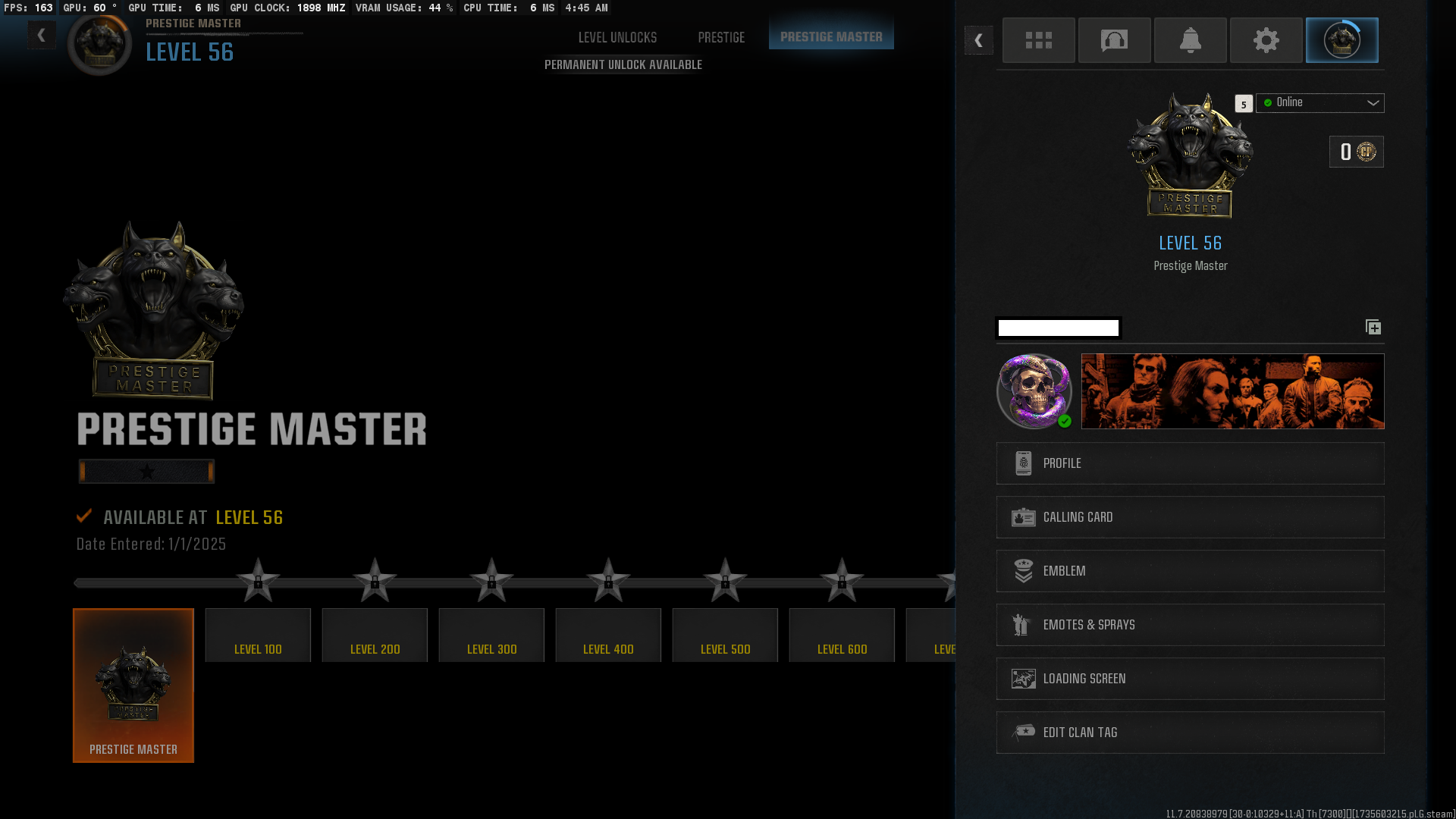 WARZONE 4 | PRESTIGE MASTER LEVEL 56 | 4 GOLD CAMO (XM4,AMES 85,ASG-89 ...