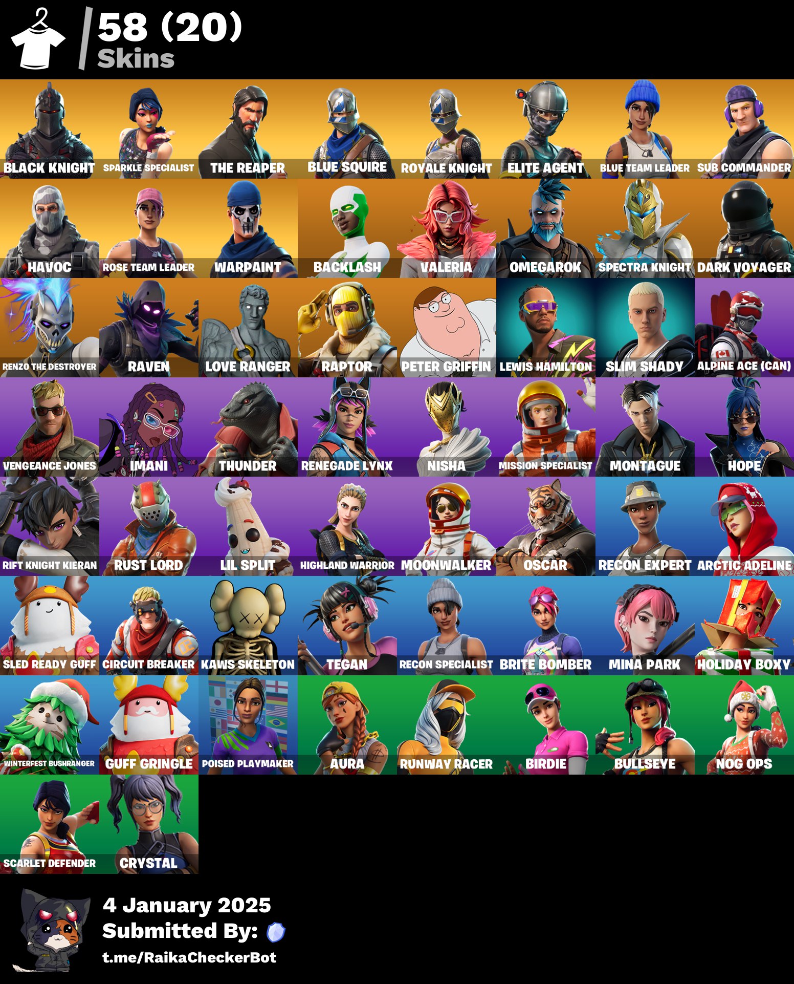 [PC/PSN] 58 skins | OG STW | Black Knight | Sparkle Specialist | The ...