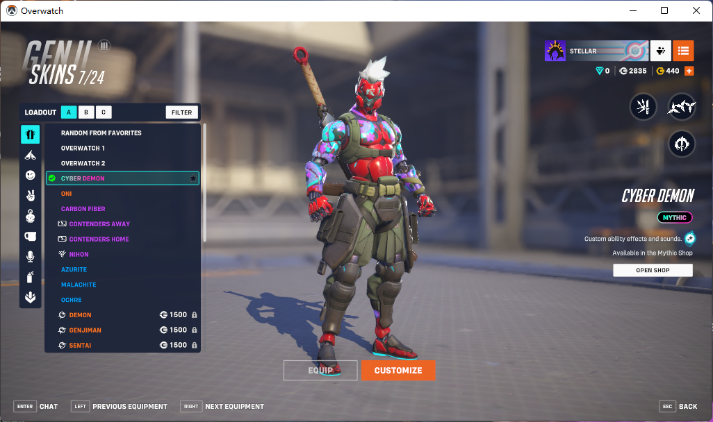 3 Gold Weapons / GENJI / CYBER DEMON / Full Mail Access / see the ...
