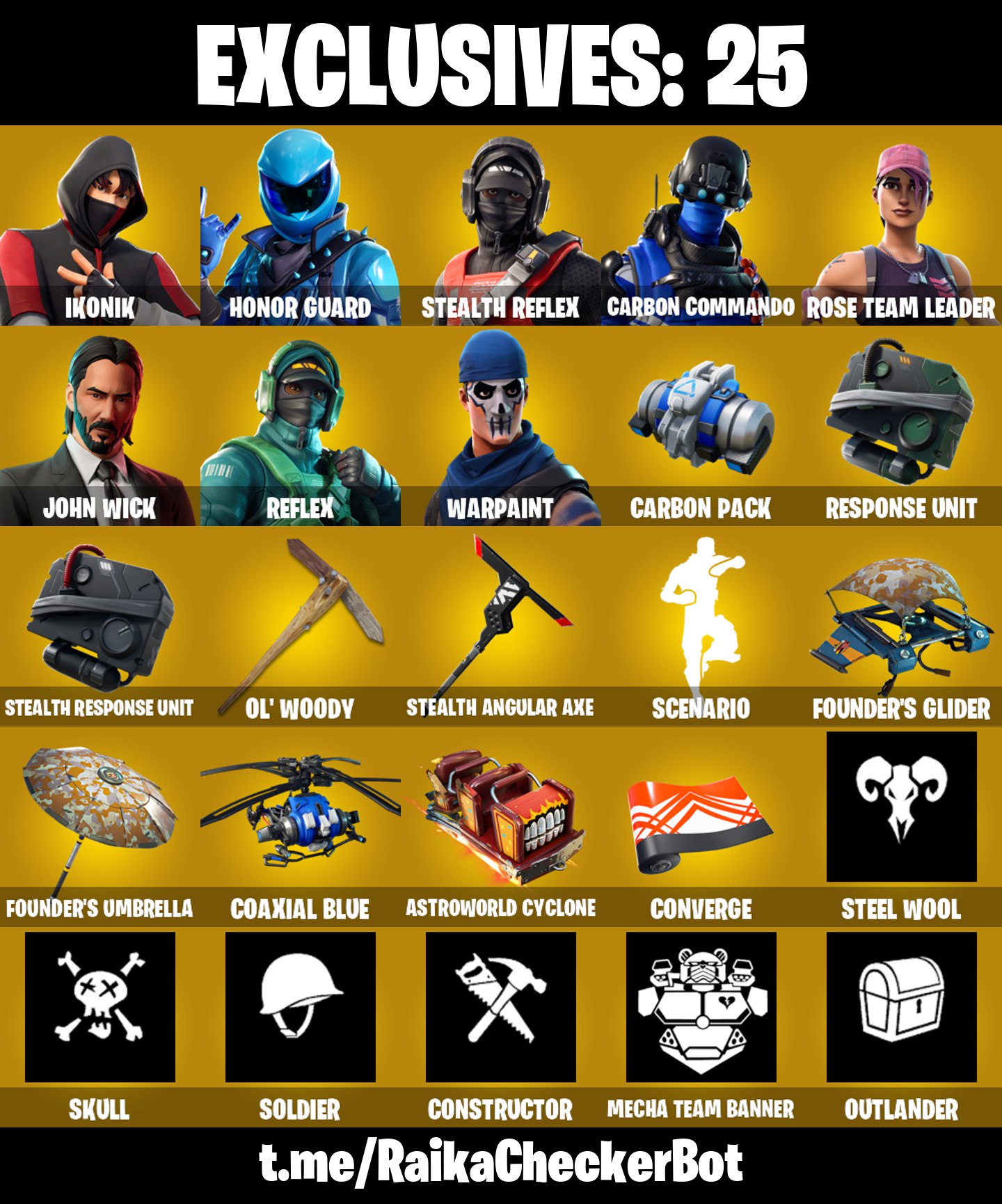 [PC] 58 SKINS | OG STW | IKONIK | HONOR GUARD | STEALTH REFLEX | CARBON ...