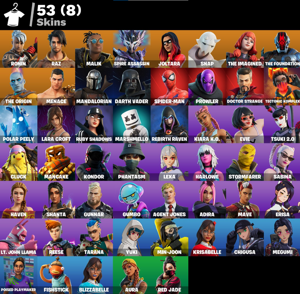 [PC/XBOX/PSN] 53 Skins | Leavithan Axe | Ronin | Raz | Malik [Acc with ...