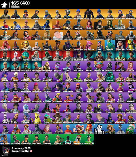 [PC] 165 skins / OG Aerial Assault Trooper / Black Knight / Sparkle ...