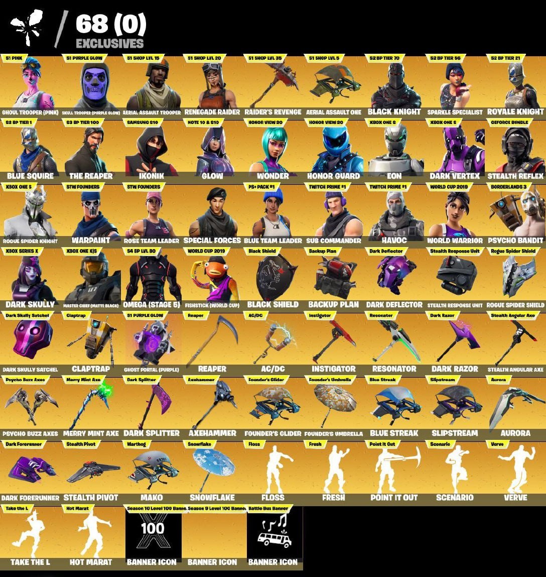 [PC+PNS+XBOX] FULL ACCESS 638 skins | OG Ghoul Trooper | OG Skull ...