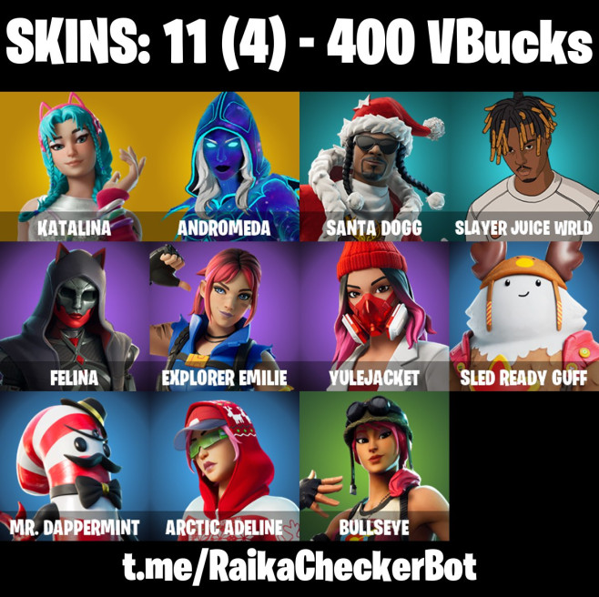 [PC] 11 skins | Katalina | Andromeda | Santa Dogg | Slayer Juice WRLD ...