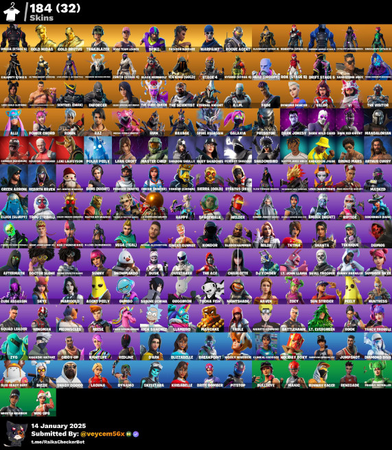 [PC] 184 SKINS | OG STW | MASTER CHIEF | OMEGA (STAGE 5) | GOLD MIDAS ...