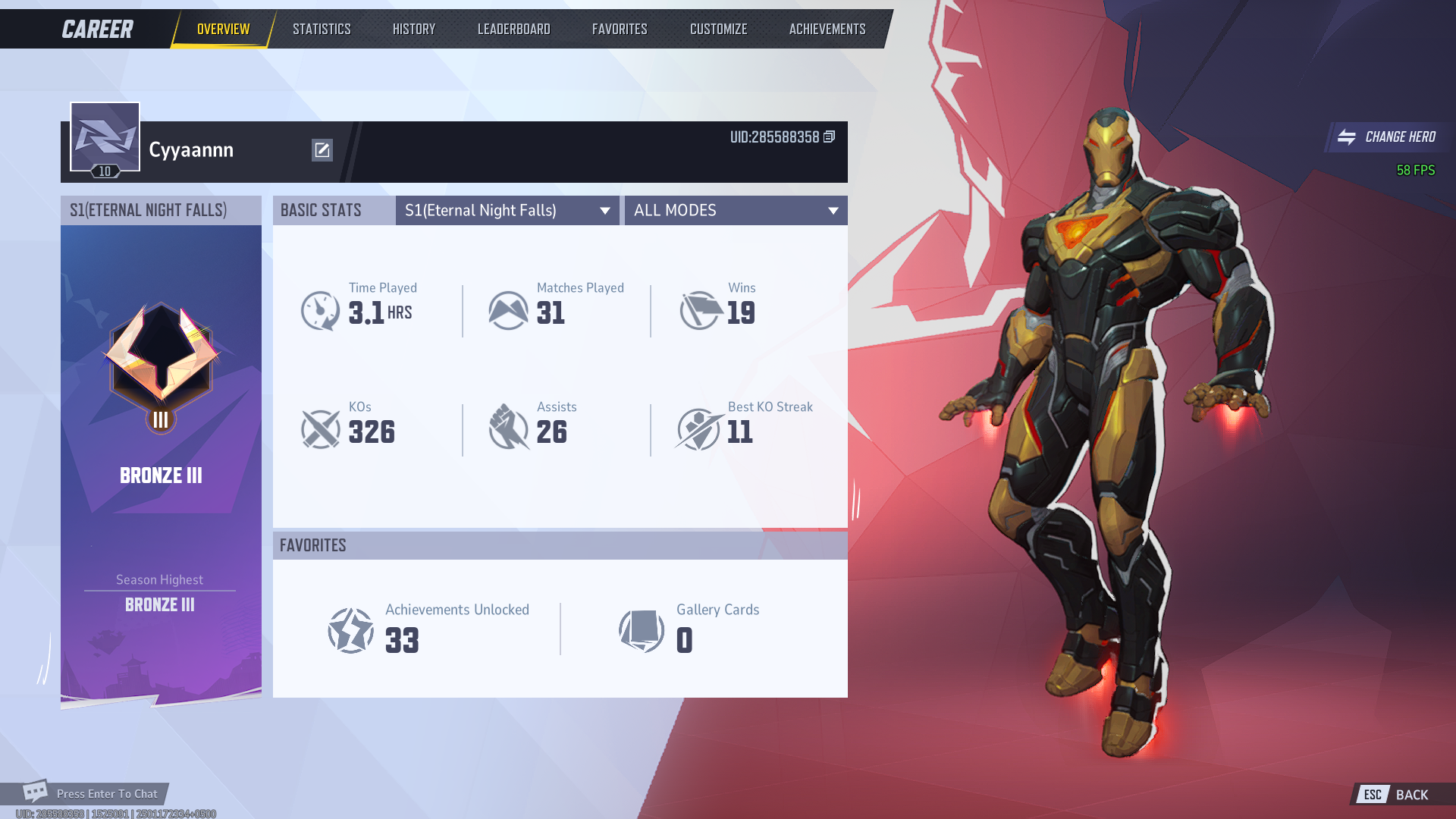 [Global] Bronze 3 // Iron Man Skin // 180 Units // 910 Chrono Tokens ...