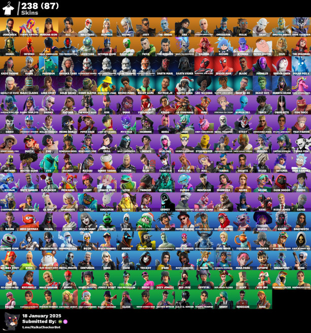 [PC] 238 skins | John Wick | Dummy Supreme | Modena Icon | Raz | Wild ...