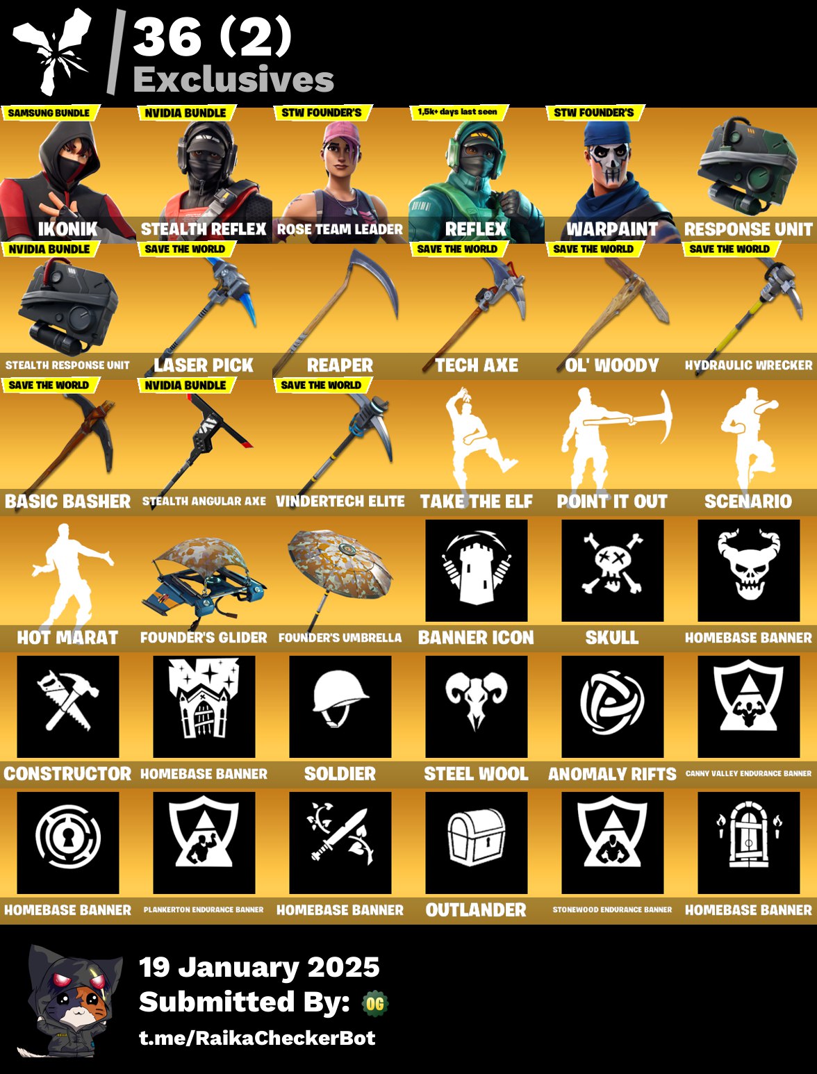 [PC] 81 skins | OG STW | IKONIK | Full Access | 10200 VB - iGV