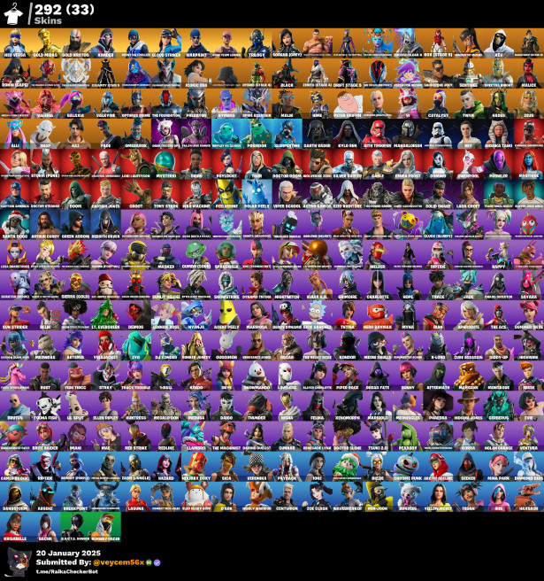 [PC] 292 SKINS | OG STW | NEO VERSA | GOLD MIDAS | GOLD KRATOS | XANDER ...