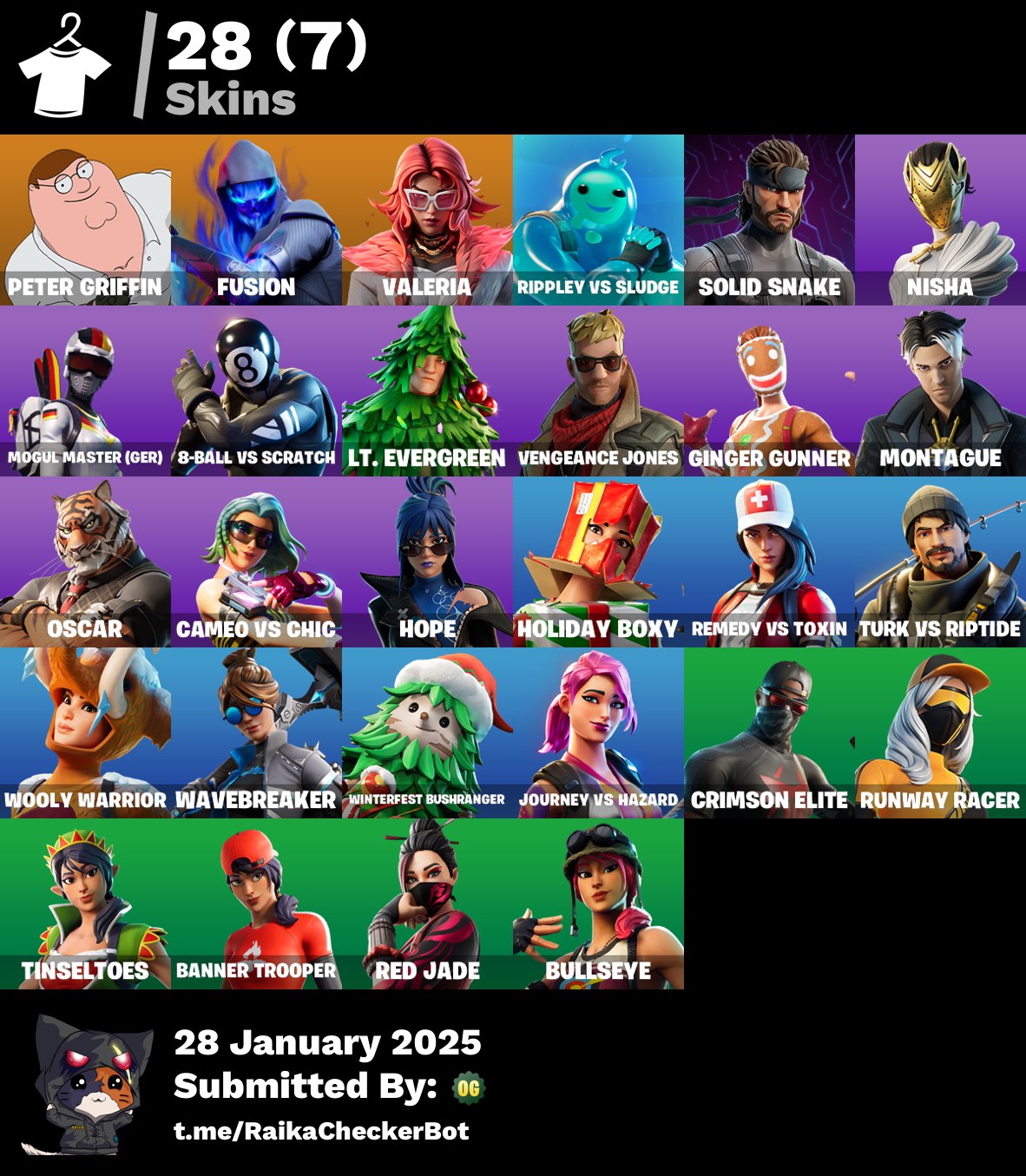 [PC] 28 skins | Merry Mint Axe | Peter Griffin | Fusion | Valeria ...