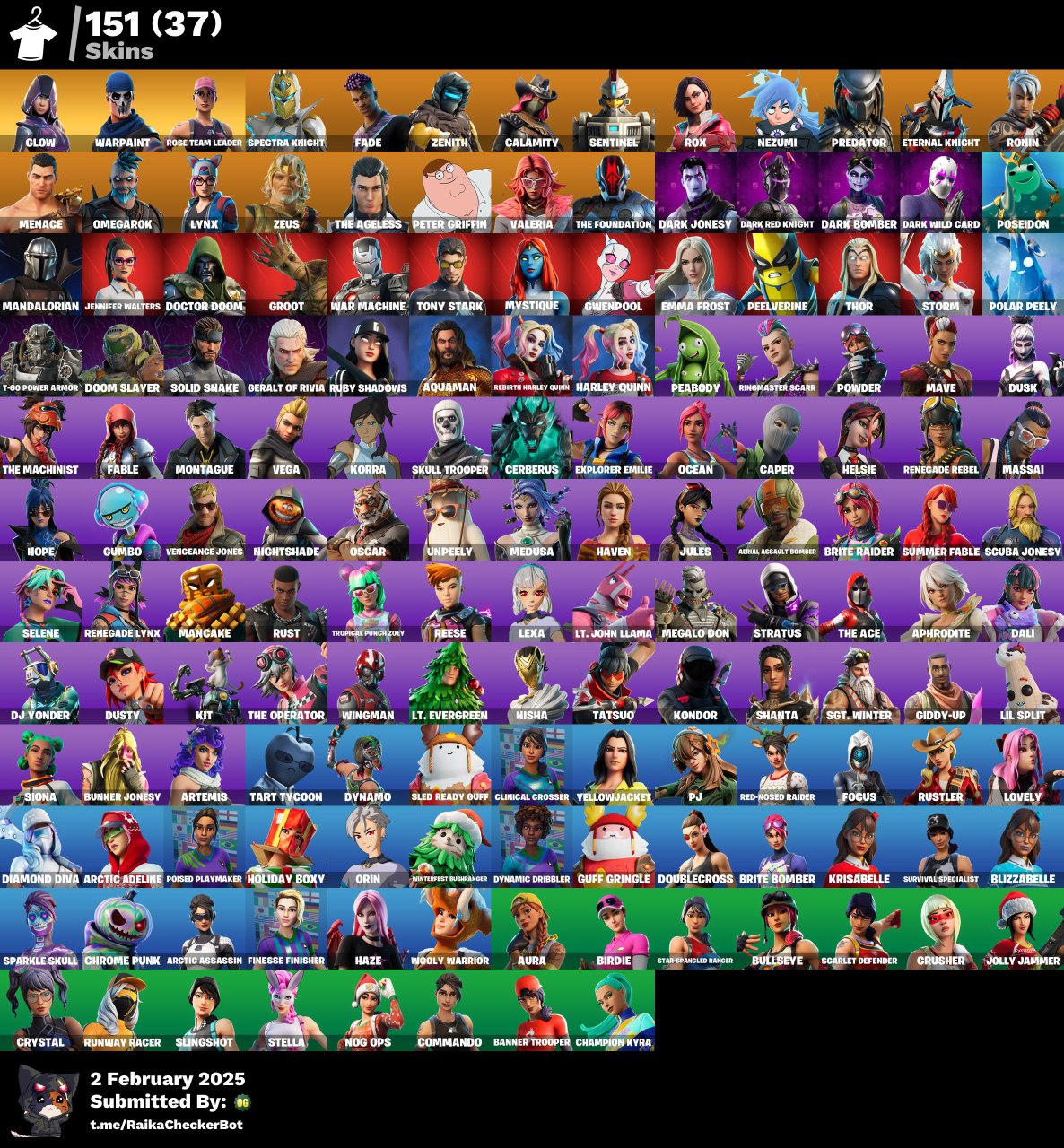 [PC] 151 skins | OG STW | Glow | Spectra Knight | Fade | Zenith ...