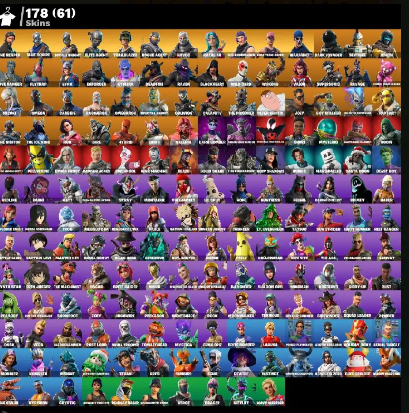 [PC/XBOX/NINTENDO] 178 skins | OG STW | The Reaper | Take The L | Rogue ...