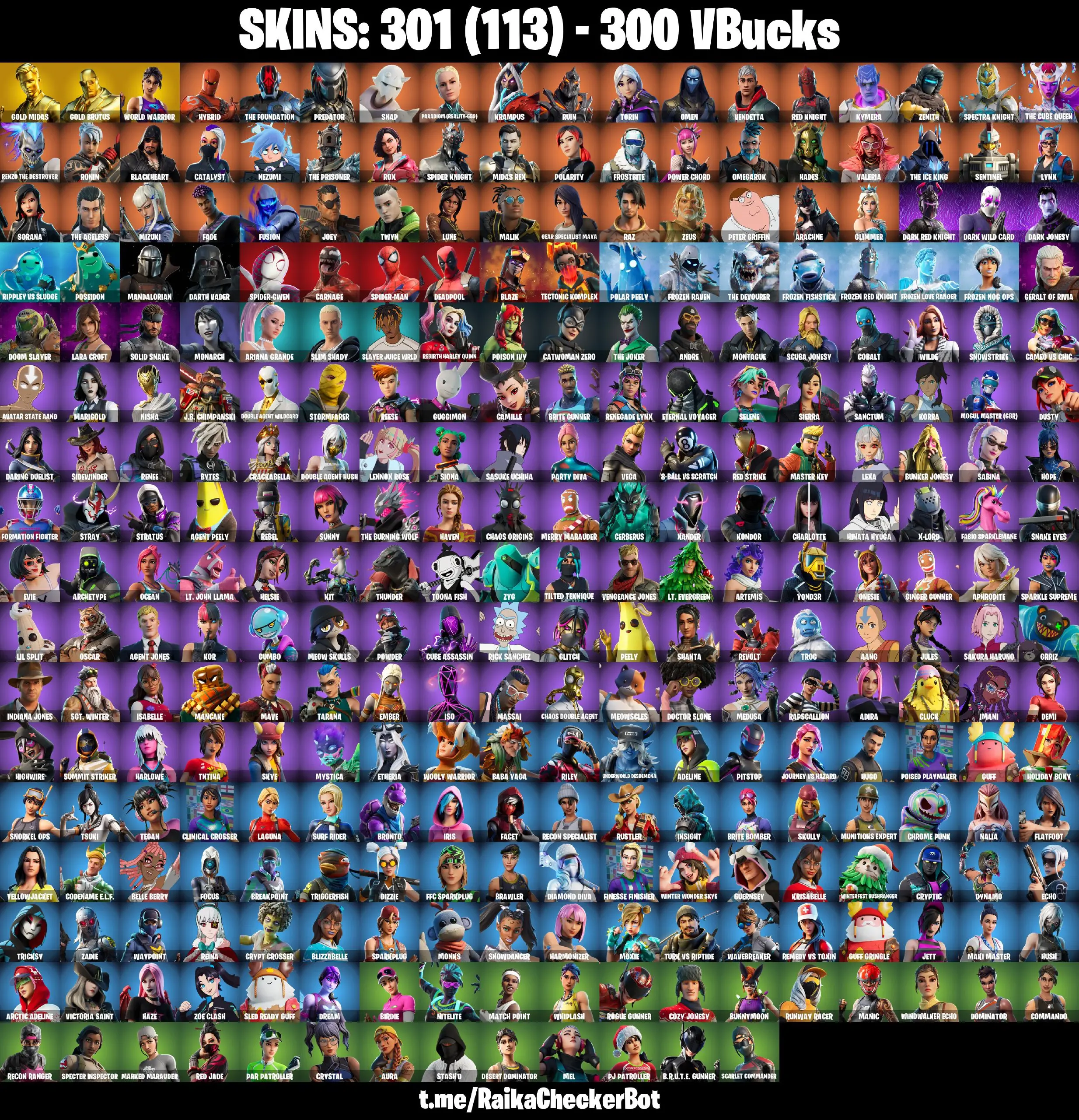 301 skins | Leviathan axe | Gold Midas | Gold Brutus | World Warrior | Hybrid | The Foundation ...