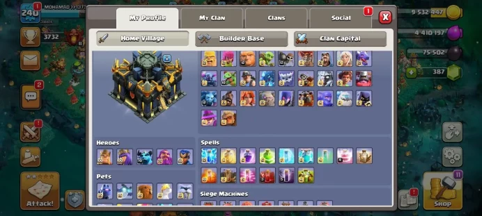 TH17 Max - Level240 - Hero Full Max -Profile Full-Builder Full Max ...