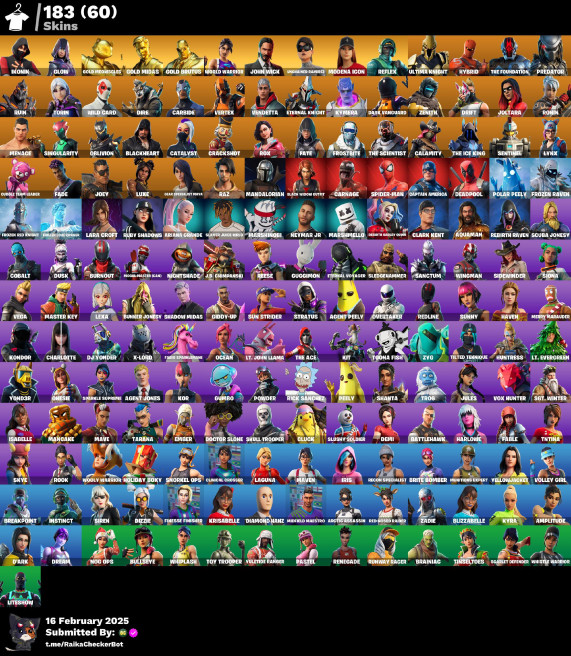 183 skins | IKONIK | Glow | Gold Meowscles | Gold Midas | Gold Brutus ...