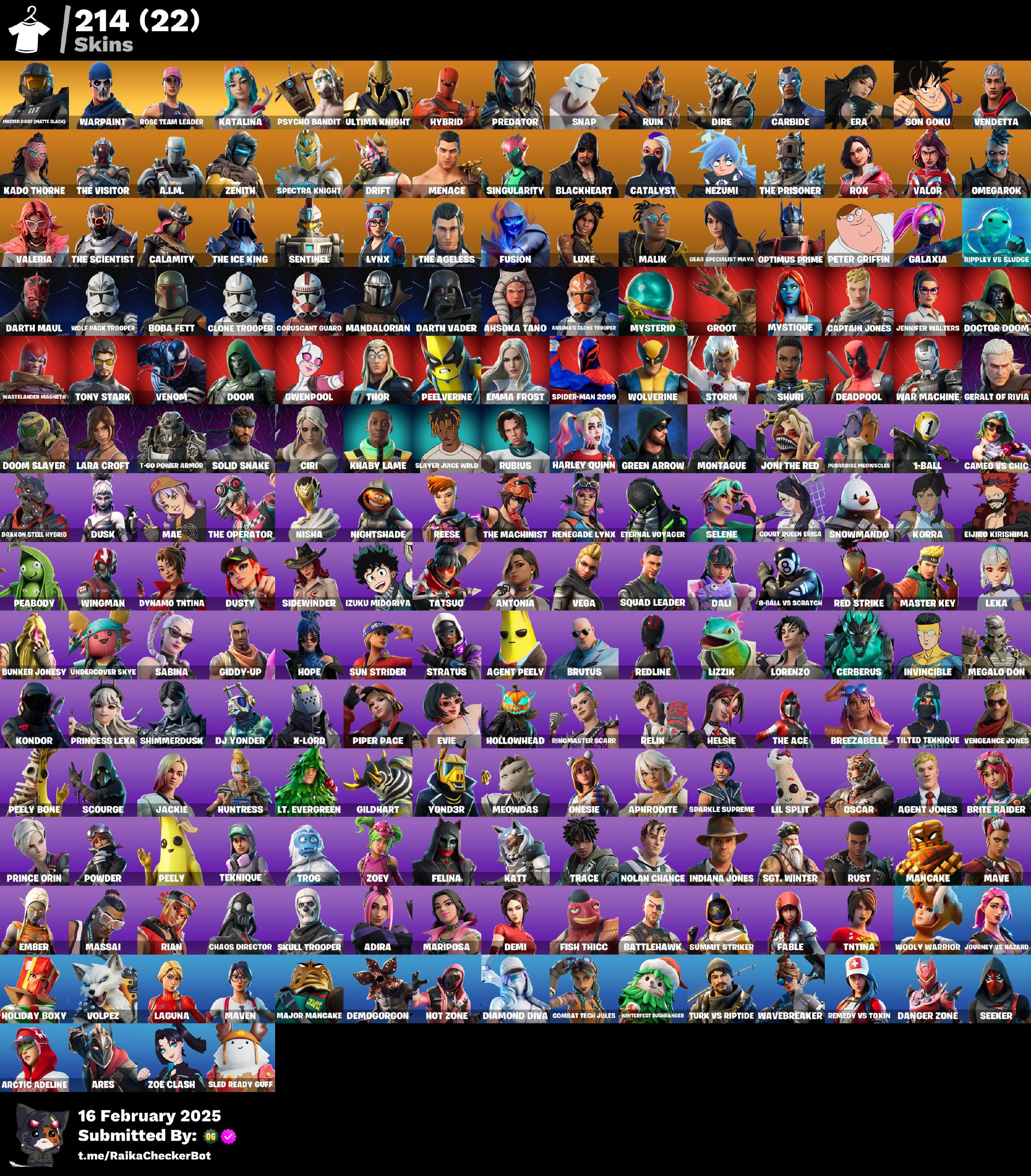 214 skins | OG STW | Master Chief (Matte Black) | Katalina | Psycho ...