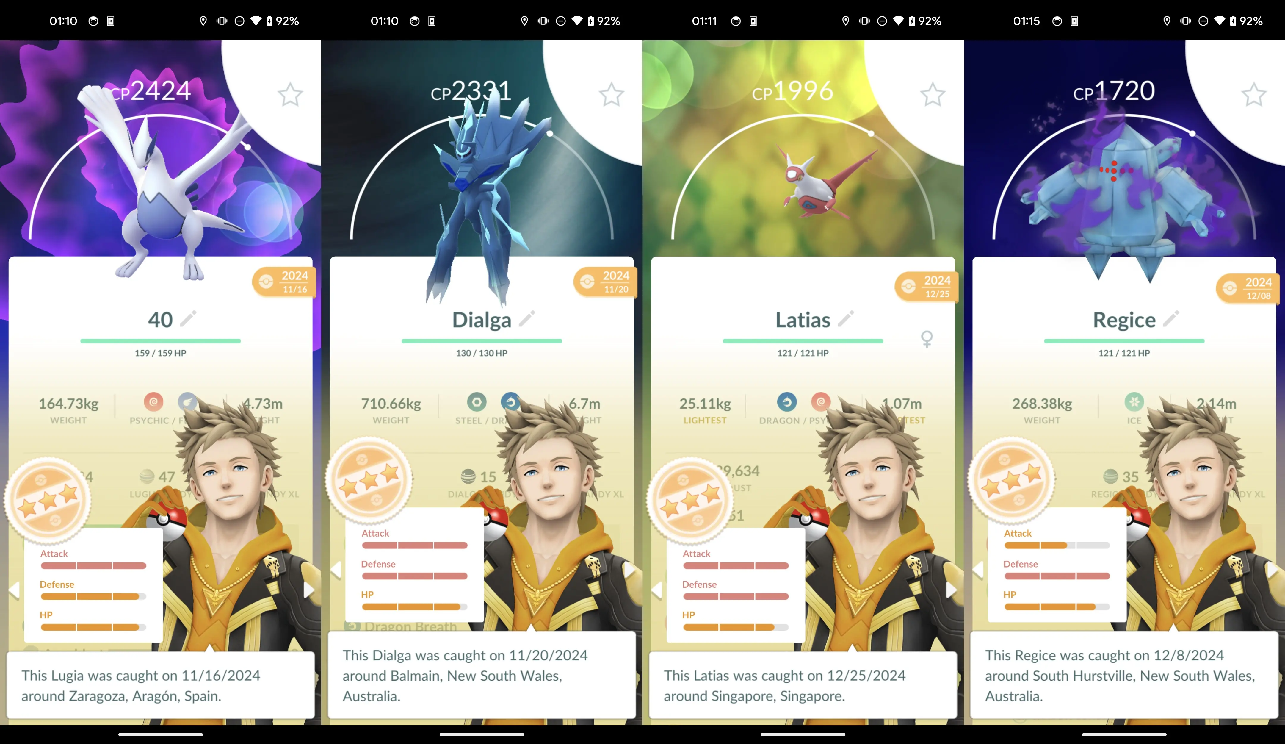 98IV Legend x4, 1 Shiny Hatched, Legendary Zygarde, 5 Gmax, 42 Dmax, 5 ...