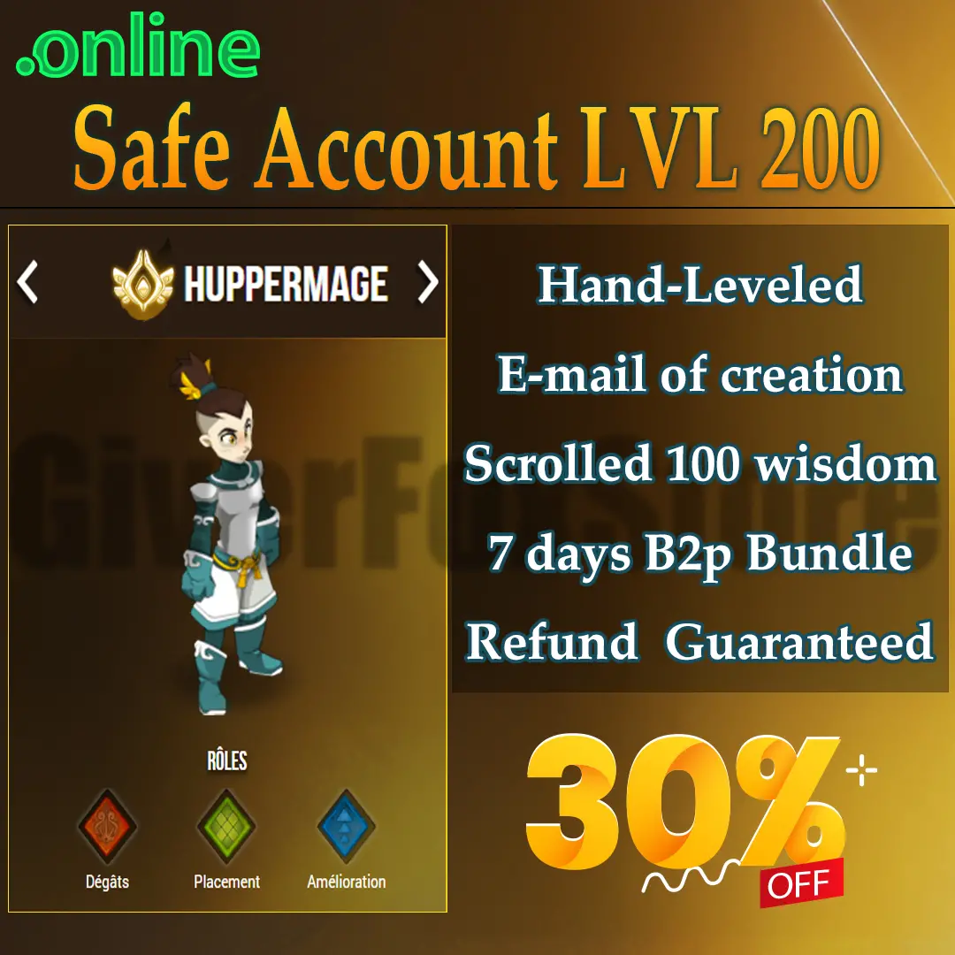 Hellmina>[ Huppermage Level 200 ] - Never Verified Account (Auto ...