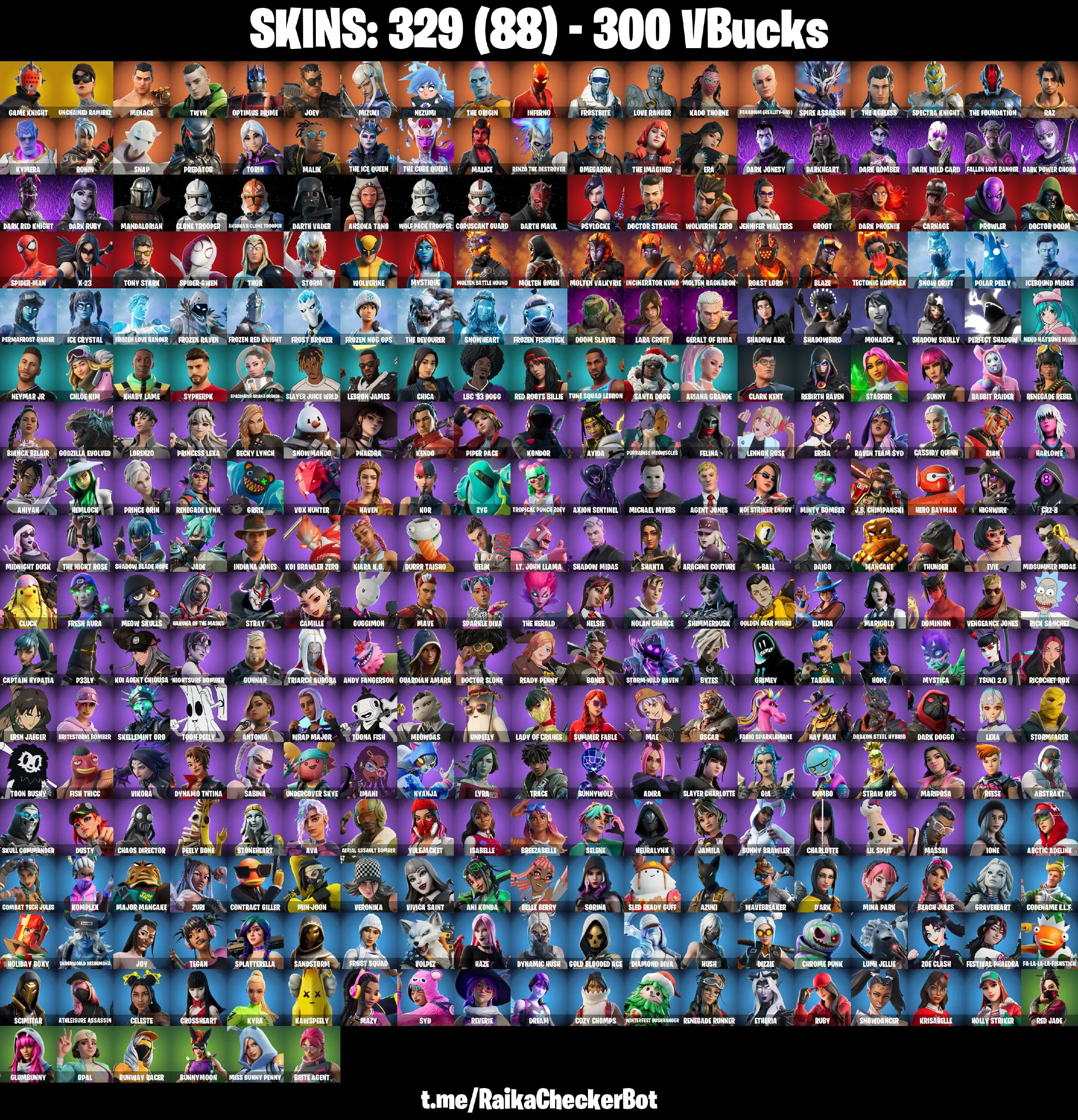329 SKINS | UNCHAINED RAMIREZ | GAME KNIGHT | MENACE | TWYN | OPTIMUS ...