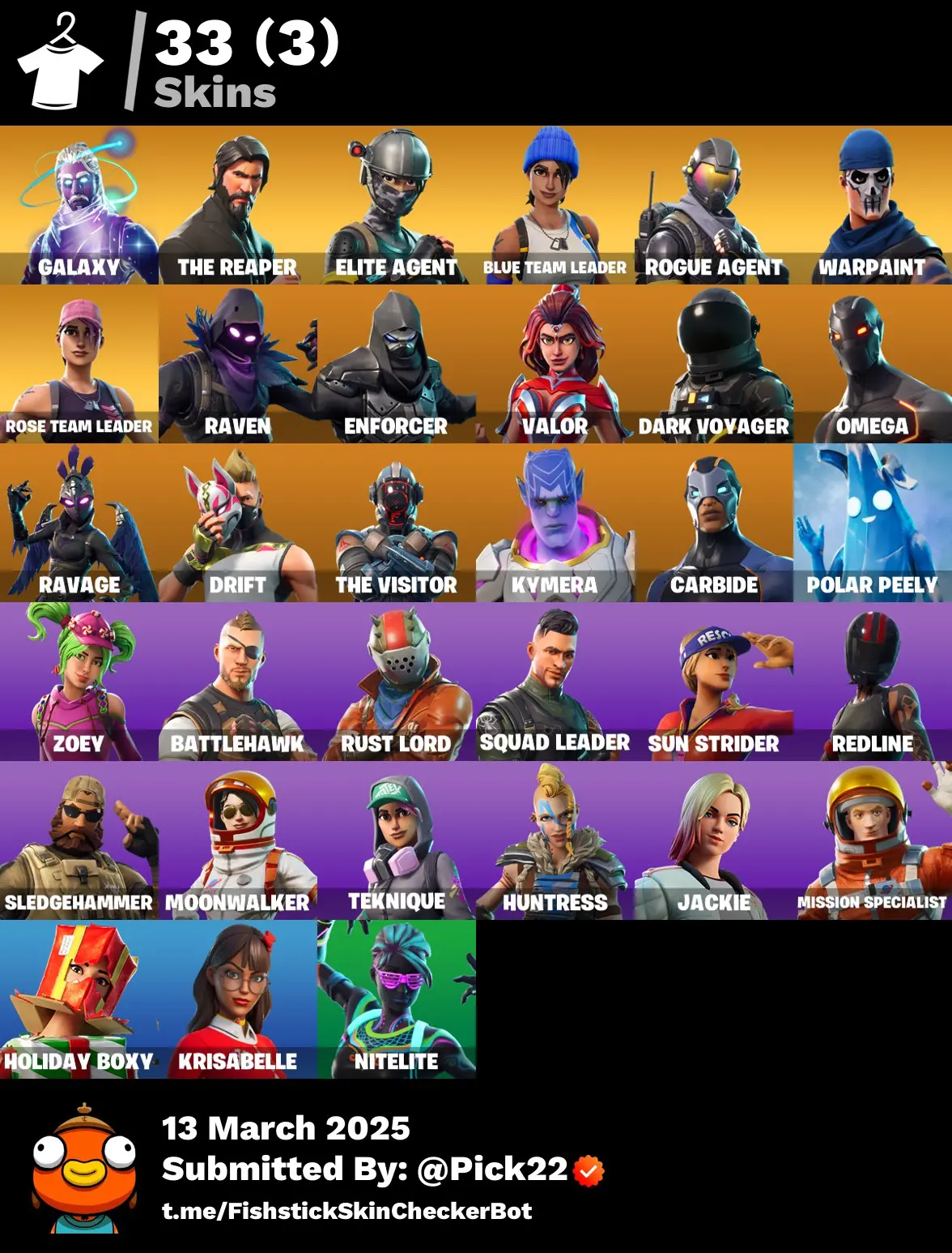 [XBOX/SWITCH/PC] 33 skins | OG STW | Galaxy | The Reaper | Elite Agent ...